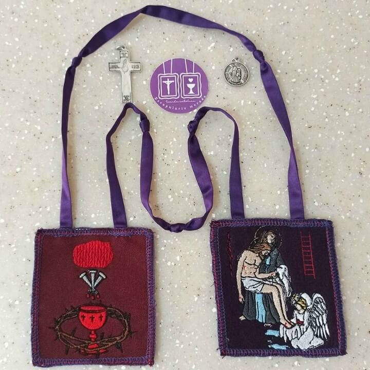 【Escapulario morado de protección y bendición.】2024 ⭐⭐⭐⭐⭐